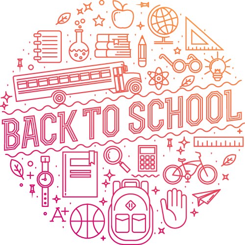 Welcome back to school Royalty Free Vector Image