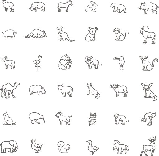 Animals Outlines Vector Images (over 390,000)