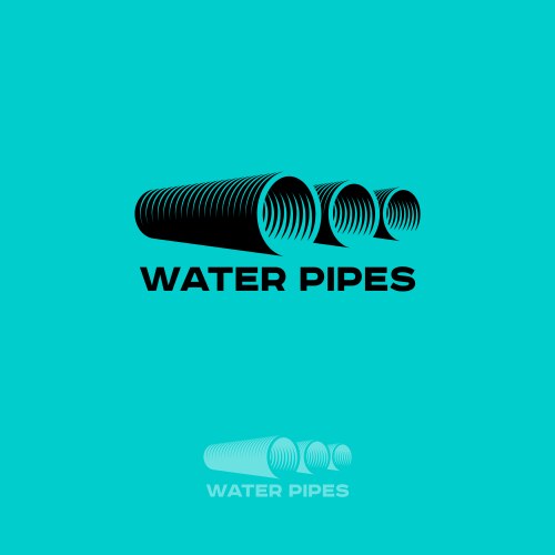 Three color pipes logo Royalty Free Vector Image