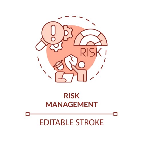 Planning risk management concept icon Royalty Free Vector