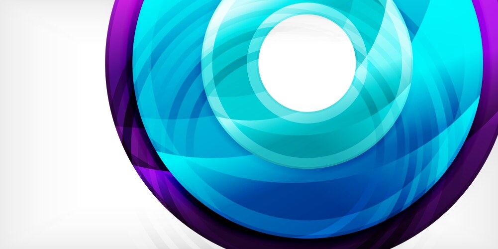 Bright colorful circles with light effects Vector Image