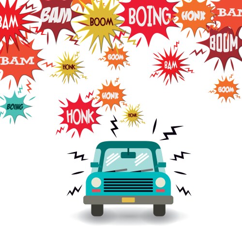 Noise pollution harmful sounds causing Royalty Free Vector