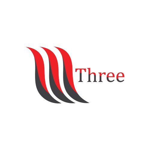 Modern font design with three heights Royalty Free Vector