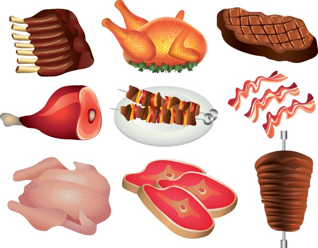 Cheese set Royalty Free Vector Image - VectorStock