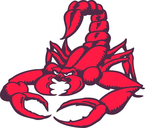 Cartoon happy scorpion Royalty Free Vector Image