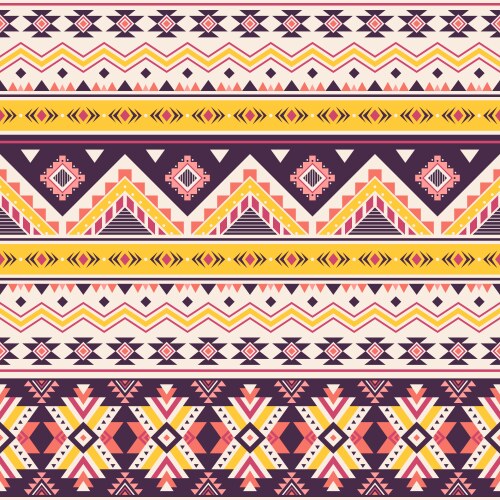 Aztec colorful geometric seamless pattern Vector Image