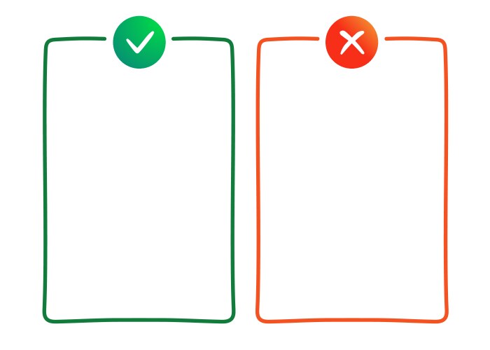 Do and dont infographic frame template Royalty Free Vector