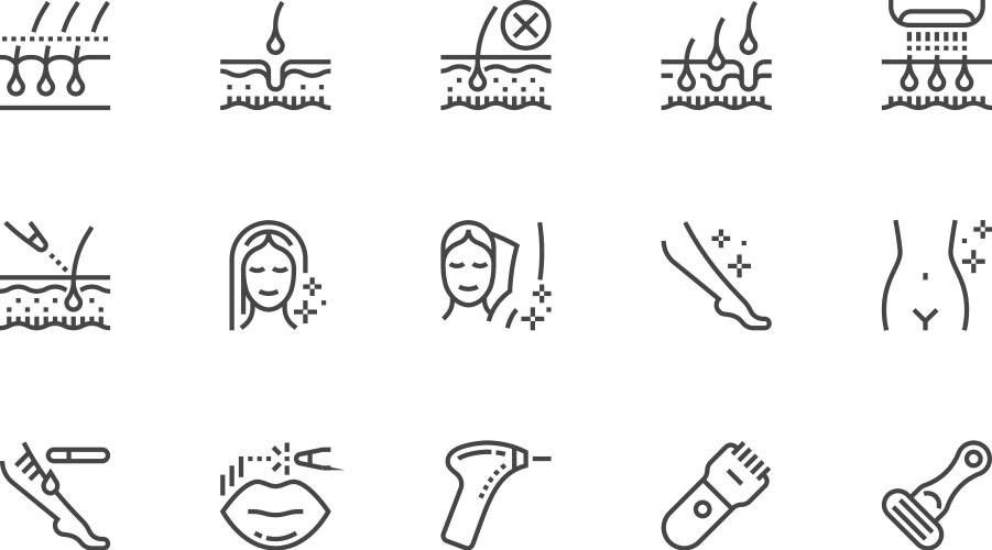 Hair salon icon set Royalty Free Vector Image - VectorStock