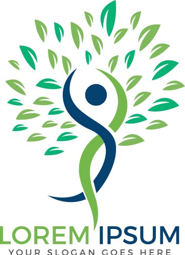 Holistic therapy tree with roots on organic paper Vector Image