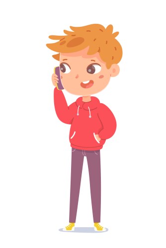 Cartoon Kids Talking Phone Vector Images (over 490)