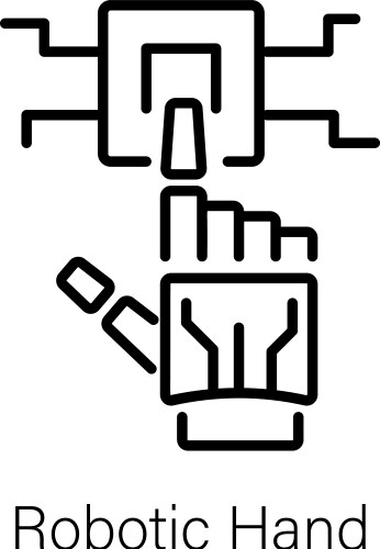 Robotic hand Royalty Free Vector Image - VectorStock