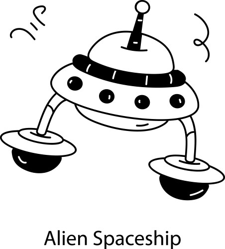 Alien spacecraft Royalty Free Vector Image - VectorStock