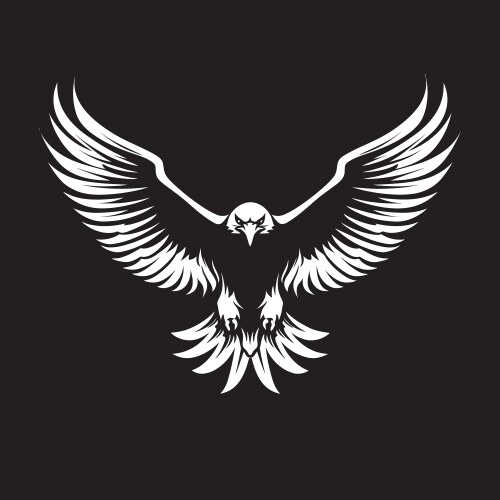 Winged vigilance eagle tattoo logo design Vector Image