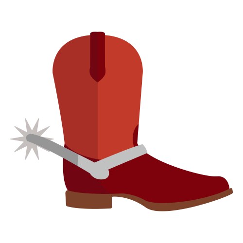 Cowboy boots cut out high quality Royalty Free Vector Image