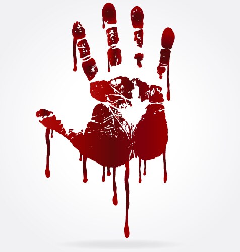 Horror Bloody Handprint Royalty Free Vector Image