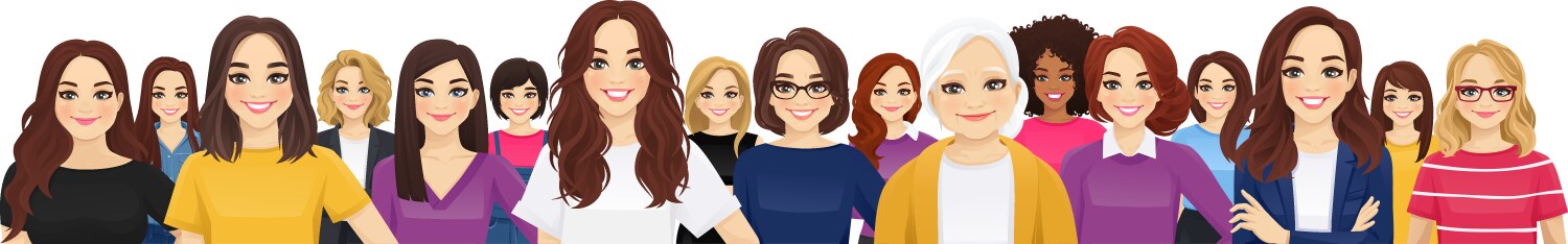 Group of women Royalty Free Vector Image - VectorStock