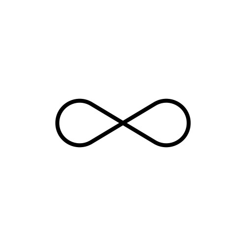 Infinity icon set forever infinite loop symbol Vector Image