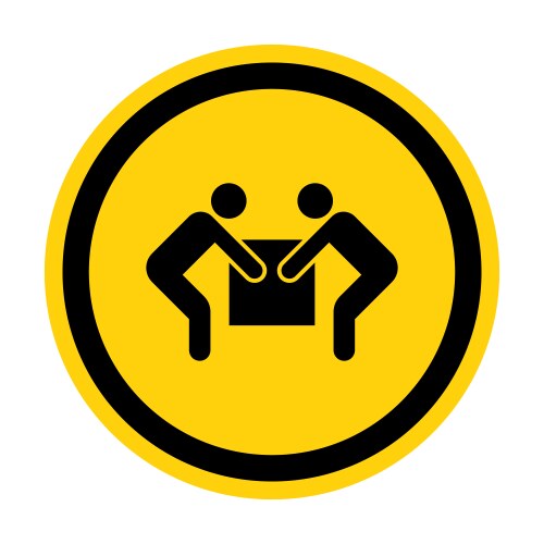 Symbol two person lift sign isolate on white – Royalty-Free Vector ...