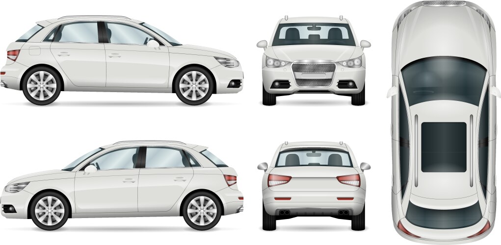 Business sedan vehicle car template Royalty Free Vector