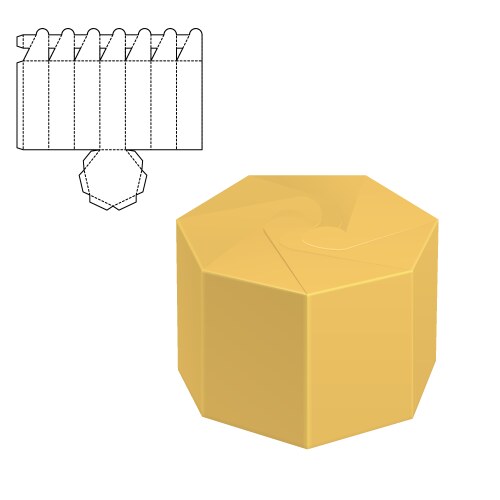 Diamond shape box packaging die cut template Vector Image