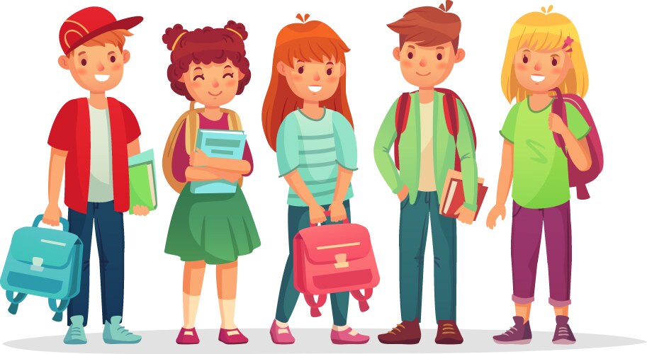 School children Vector Images & Graphics for Commercial Use | VectorStock