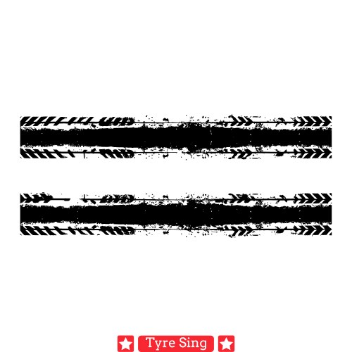 Motorcycle wheel print collection tire mark Vector Image