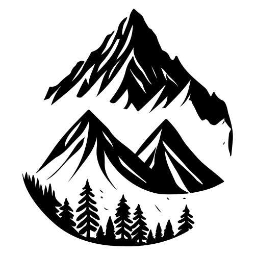 Mountain nature sketch Royalty Free Vector Image Mountain nature sketch Royalty Free Vector Image