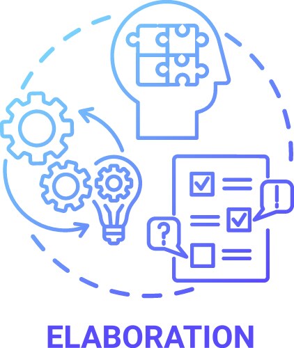 Elaboration concept icon Royalty Free Vector Image