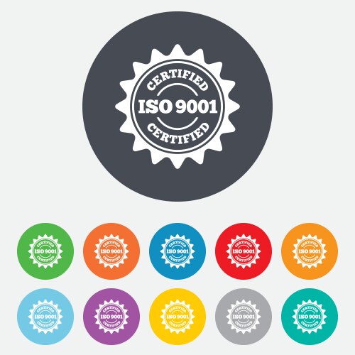 ISO 9001 Quality Certification Stamp Royalty Free Vector