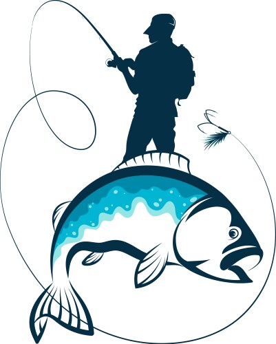 Fishing logo Royalty Free Vector Image - VectorStock