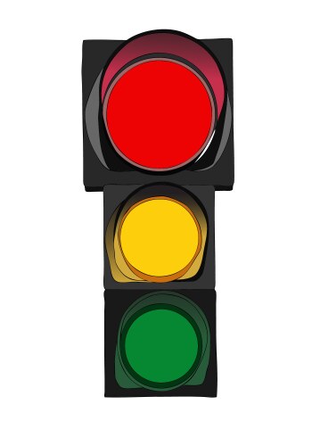 Green color traffic lights icon realistic style Vector Image