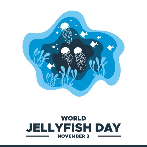 World jellyfish day november 3 Royalty Free Vector Image