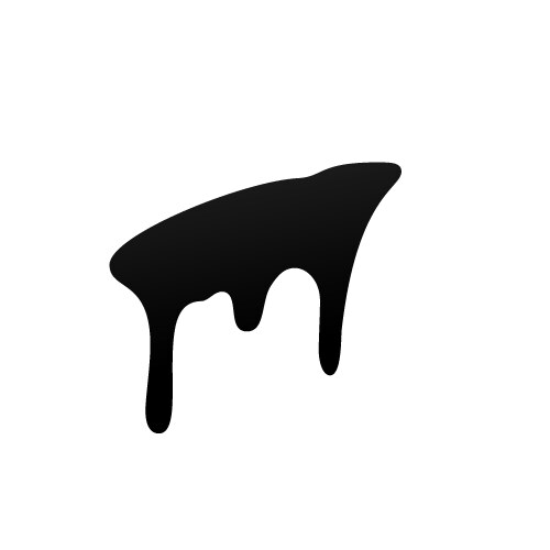 Dripping liquid outline on a transparent Vector Image