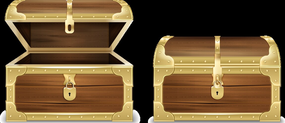 Closed Treasure Chest Wooden Treasure Chest Kits