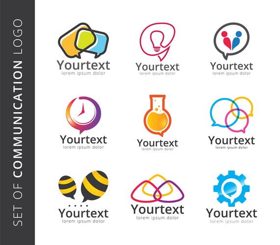 Communication logo Royalty Free Vector Image - VectorStock