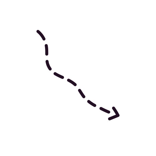Dashed curve with loops showing route twisted dot Vector Image