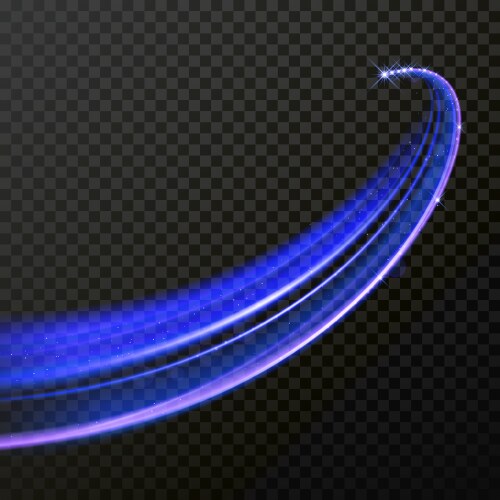 Circle light line neon swirl effect glitter Vector Image