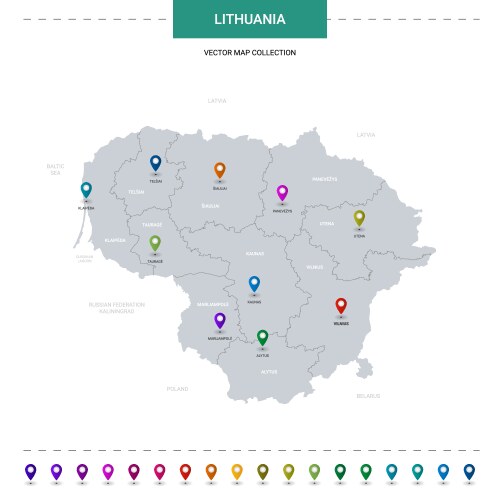 Lithuania Contour Map Vector Images (over 450)