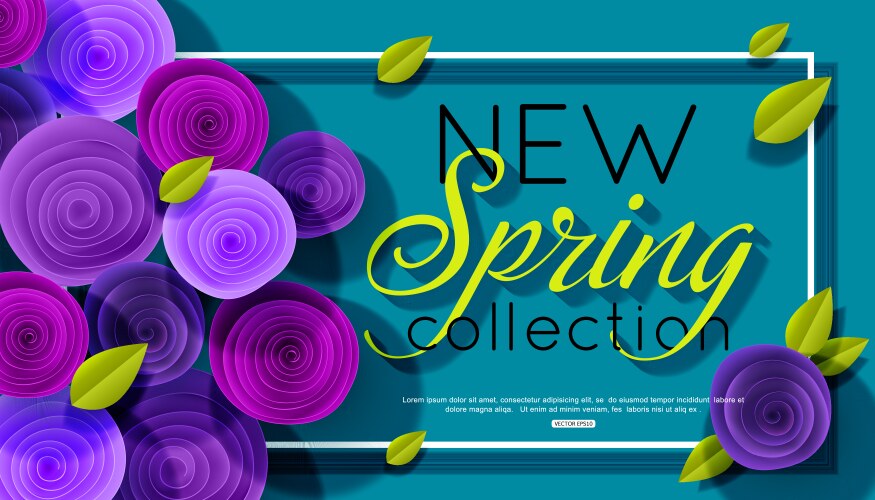 New spring collection background decorated ultra Vector Image