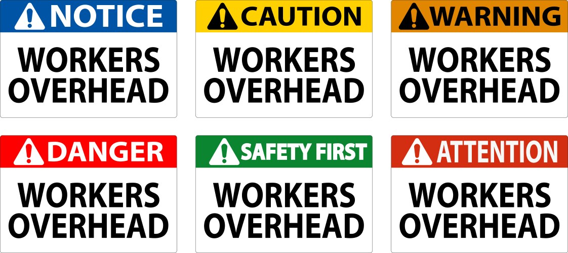 Notice falling hazard use safety belt sign Vector Image