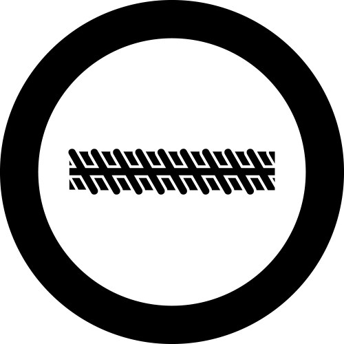 Rebar reinforcement icon in circle round black Vector Image