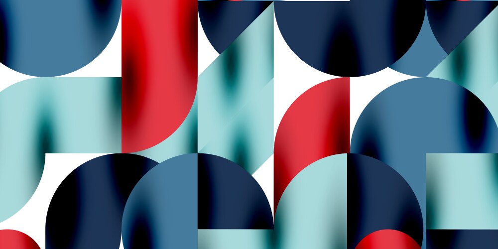 Tech minimal circular shapes geometric art Vector Image