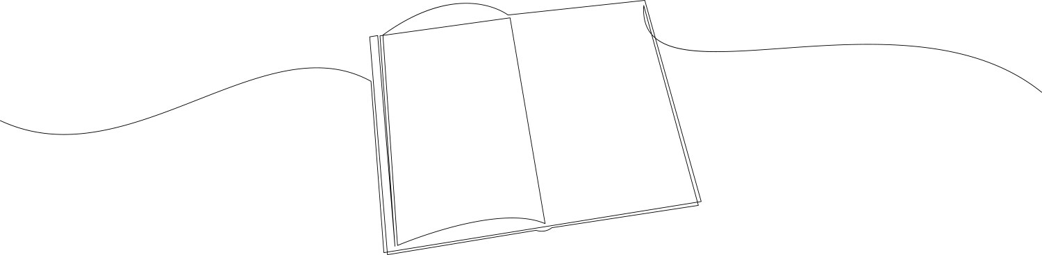 Open book page continuous line drawing minimalist Vector Image