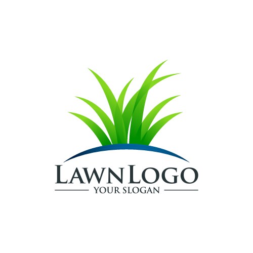 Set of grass logo design template Royalty Free Vector Image
