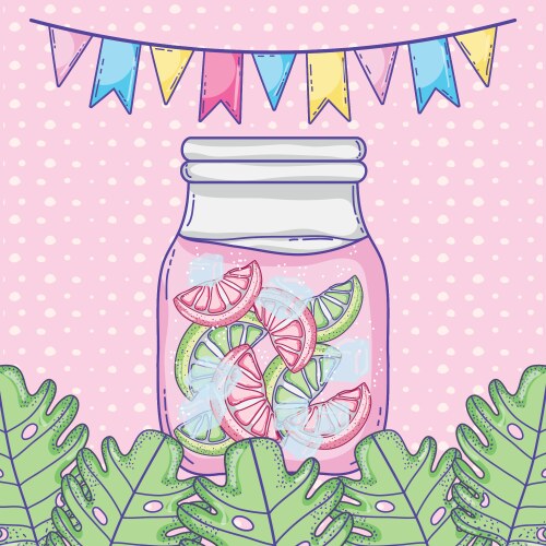 Glass mason jar cartoon Royalty Free Vector Image