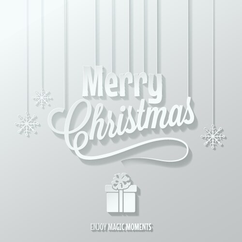 Christmas paper cut elements Royalty Free Vector Image