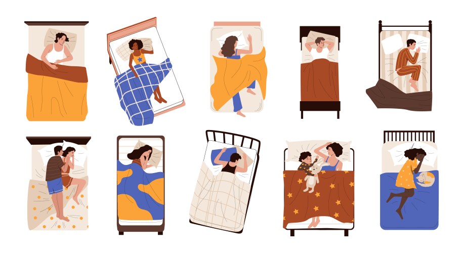 Man Sleeping in Bed Cartoon Vector Images (over 2,900)