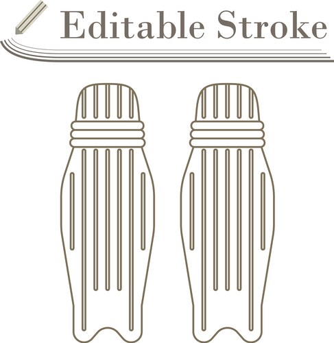 Cricket leg protection icon Royalty Free Vector Image