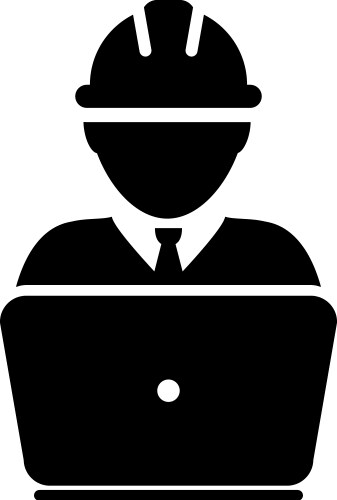 User icon with laptop computer male person Vector Image