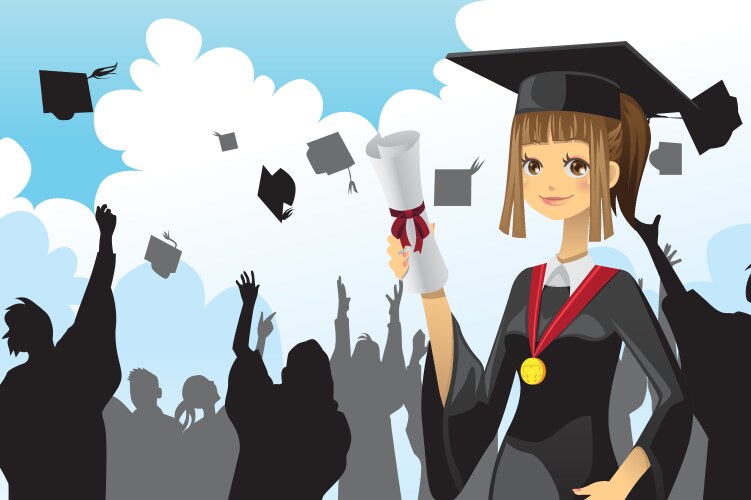 Graduation Girl Vector Images (over 9,900)